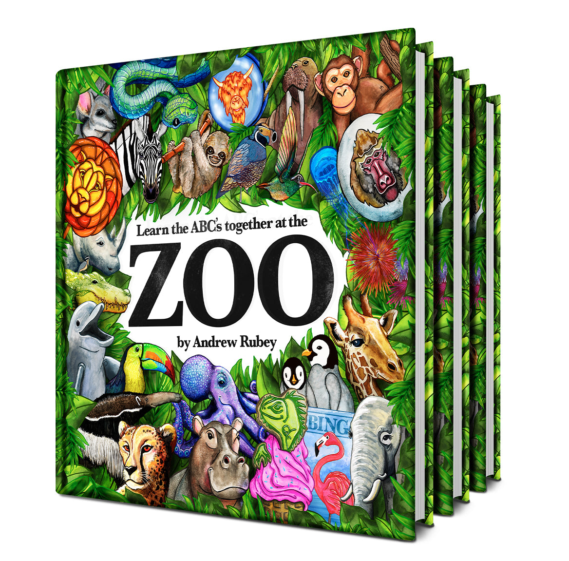 HARDBACK Bundle of 3 - LEARN THE ABC'S AT THE ZOO – Learn The ABC's ...